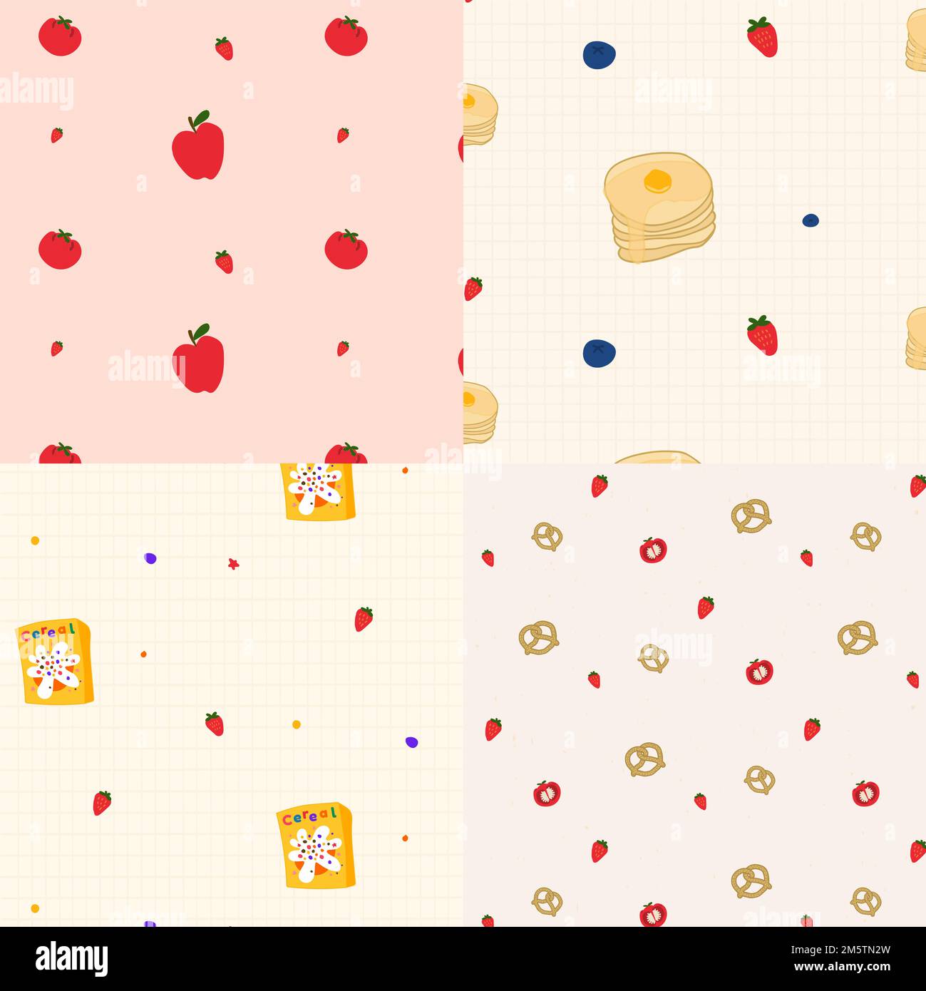 Vector pastel seamless food pattern background Stock Vector Image & Art ...