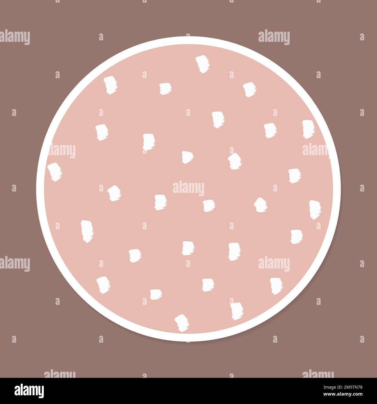 Minimal polka dot doodle social story highlight sticker vector Stock ...