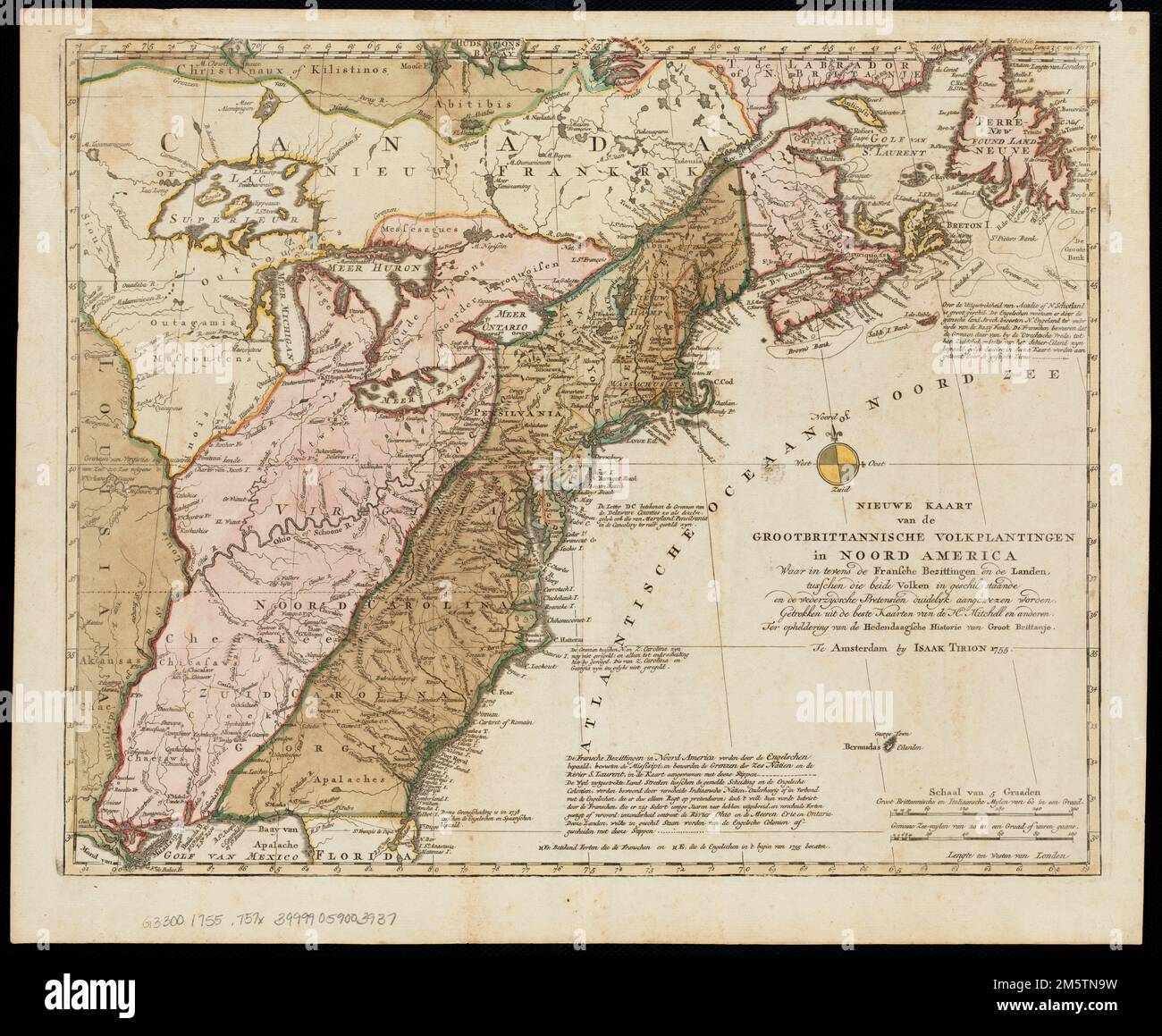 Nieuwe kaart van de Grootbrittannische volkplantingen in Noord America ...