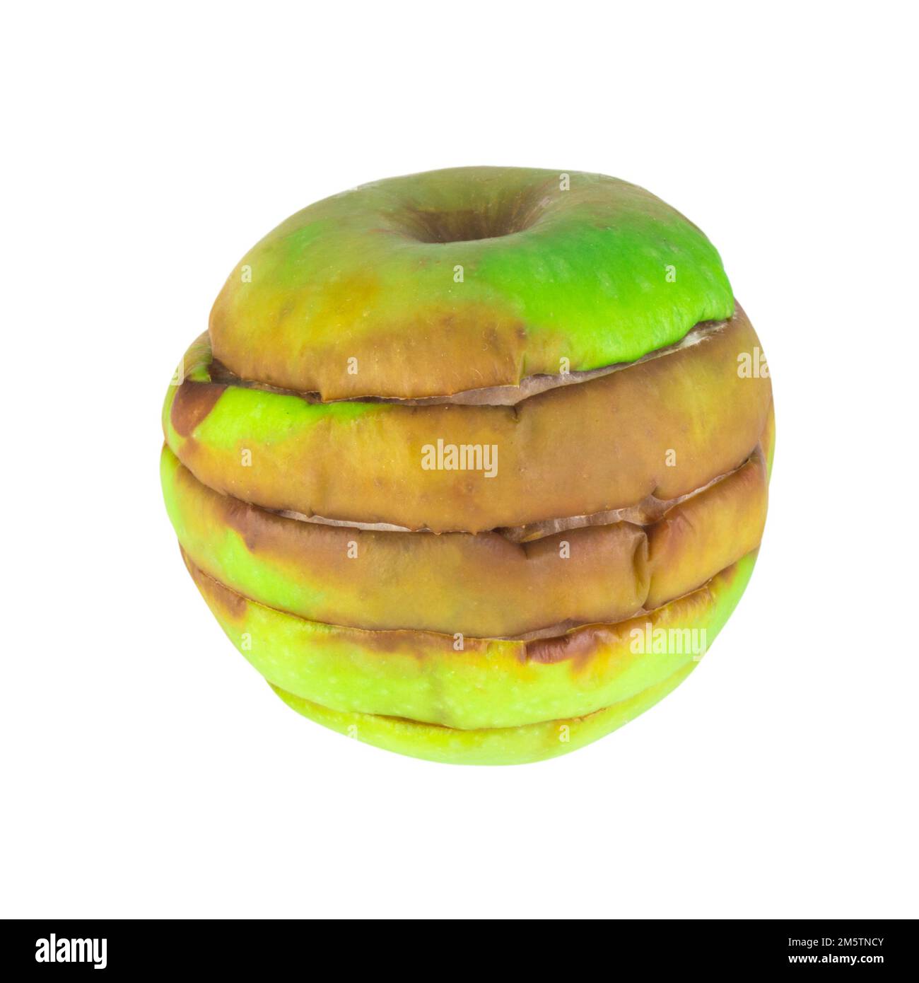 apple green slice Rotten isolated on white background Stock Photo - Alamy