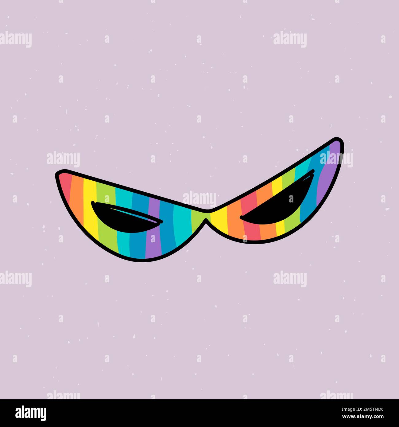 Fancy rainbow mask on purple background vector Stock Vector Image & Art ...