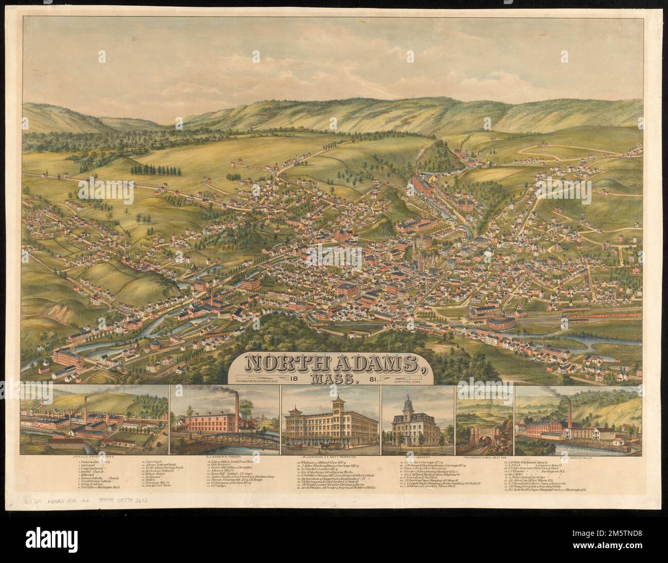 North Adams, Mass.. Bird's-eye view. Includes index to points of ...