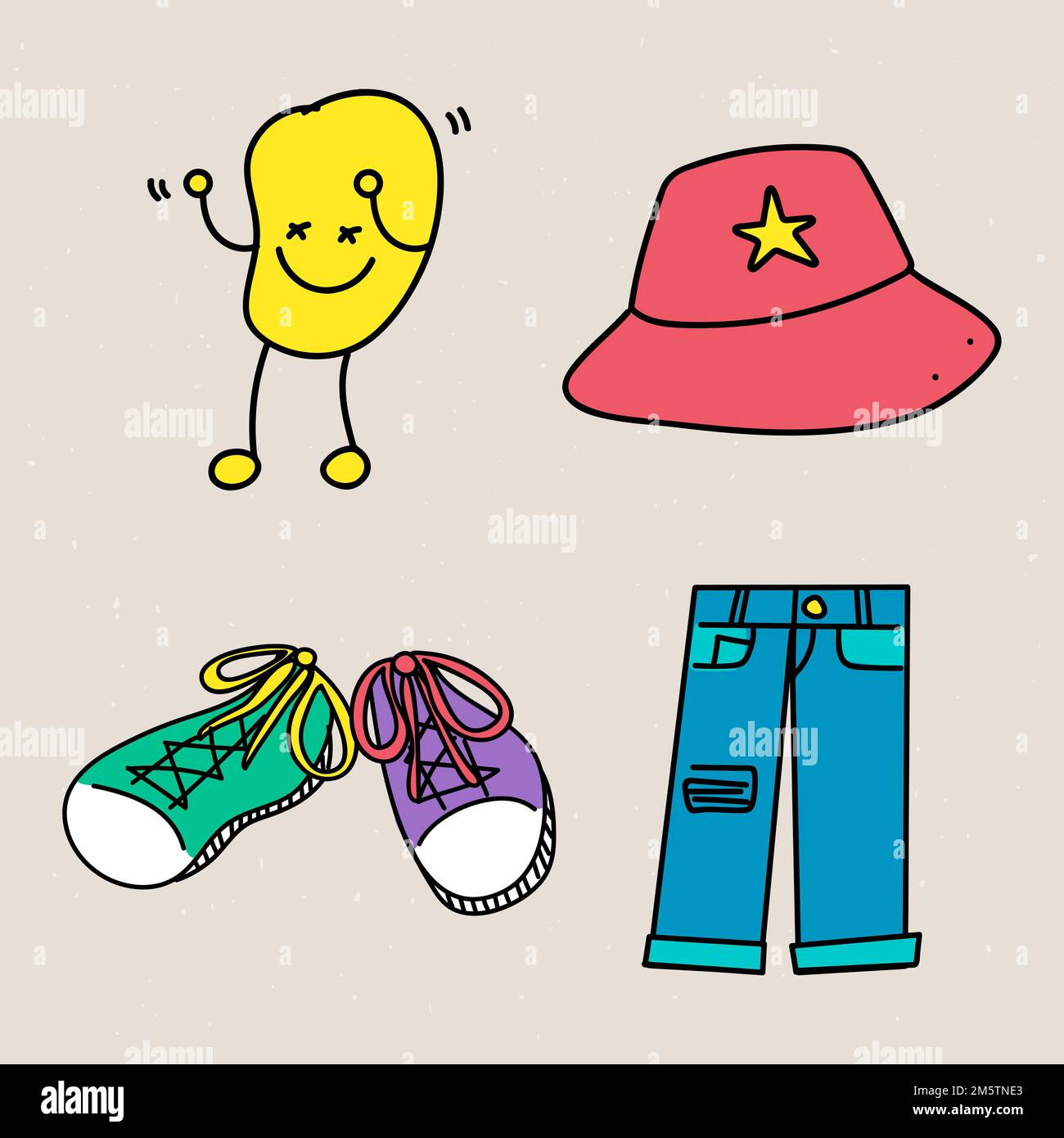 Creative and cool pop art stickers set vector Stock Vector Image & Art ...