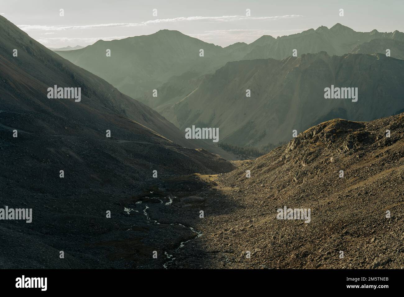Beautiful Valley of Mountains Colorado Stock Photo - Alamy