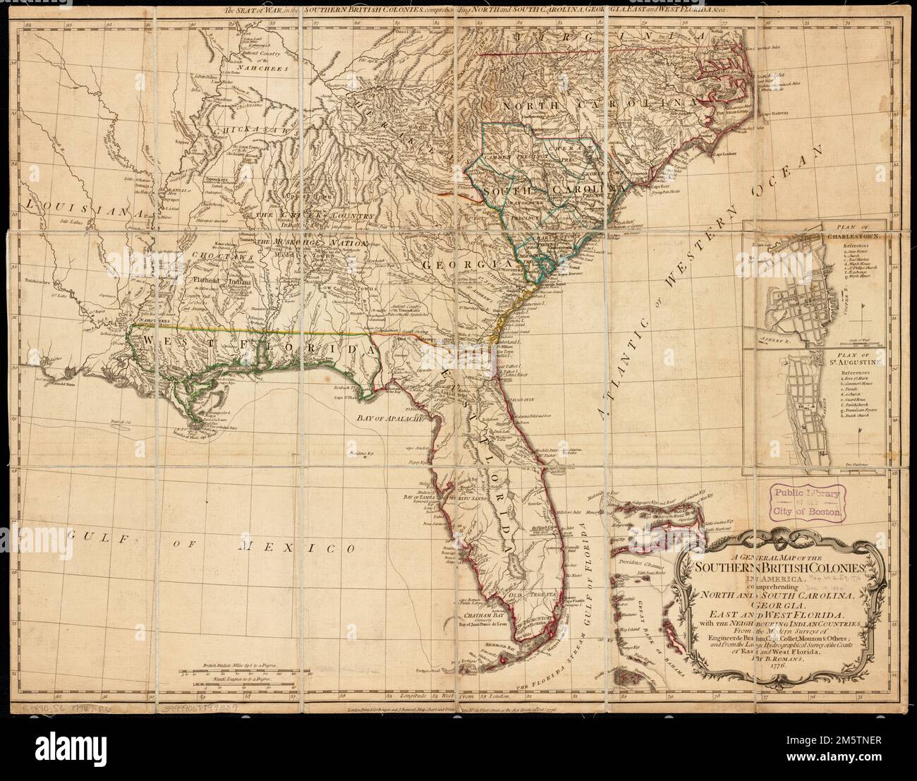 A general map of the southern British colonies in America comprehending ...
