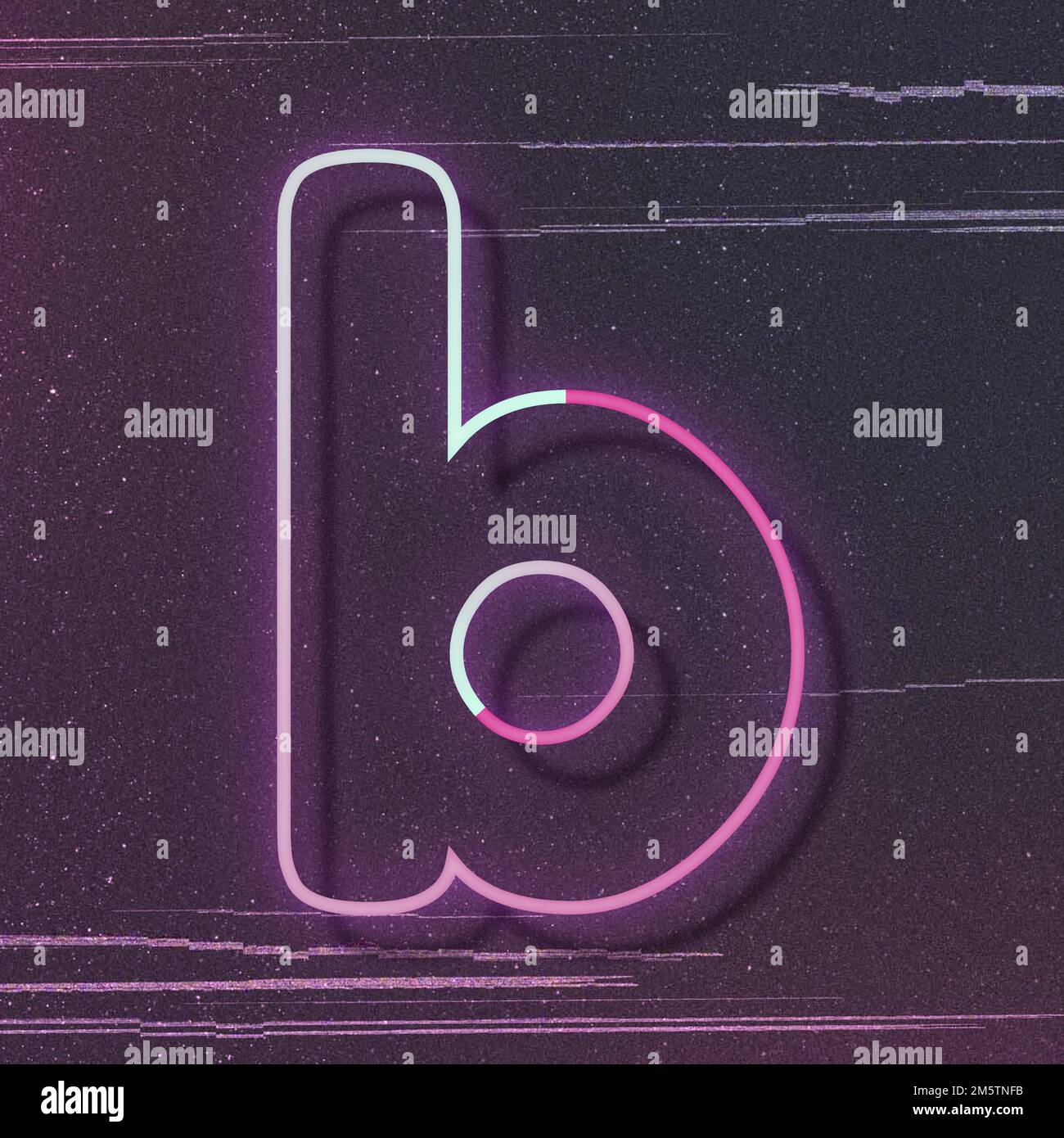 Gradient pink neon letter b vector Stock Vector Image & Art - Alamy