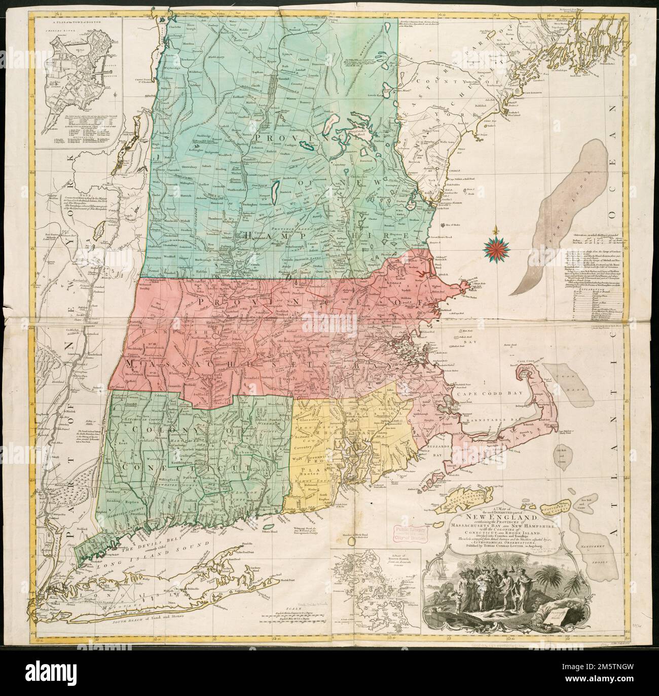 A map of the most inhabited part of New England, containing the ...