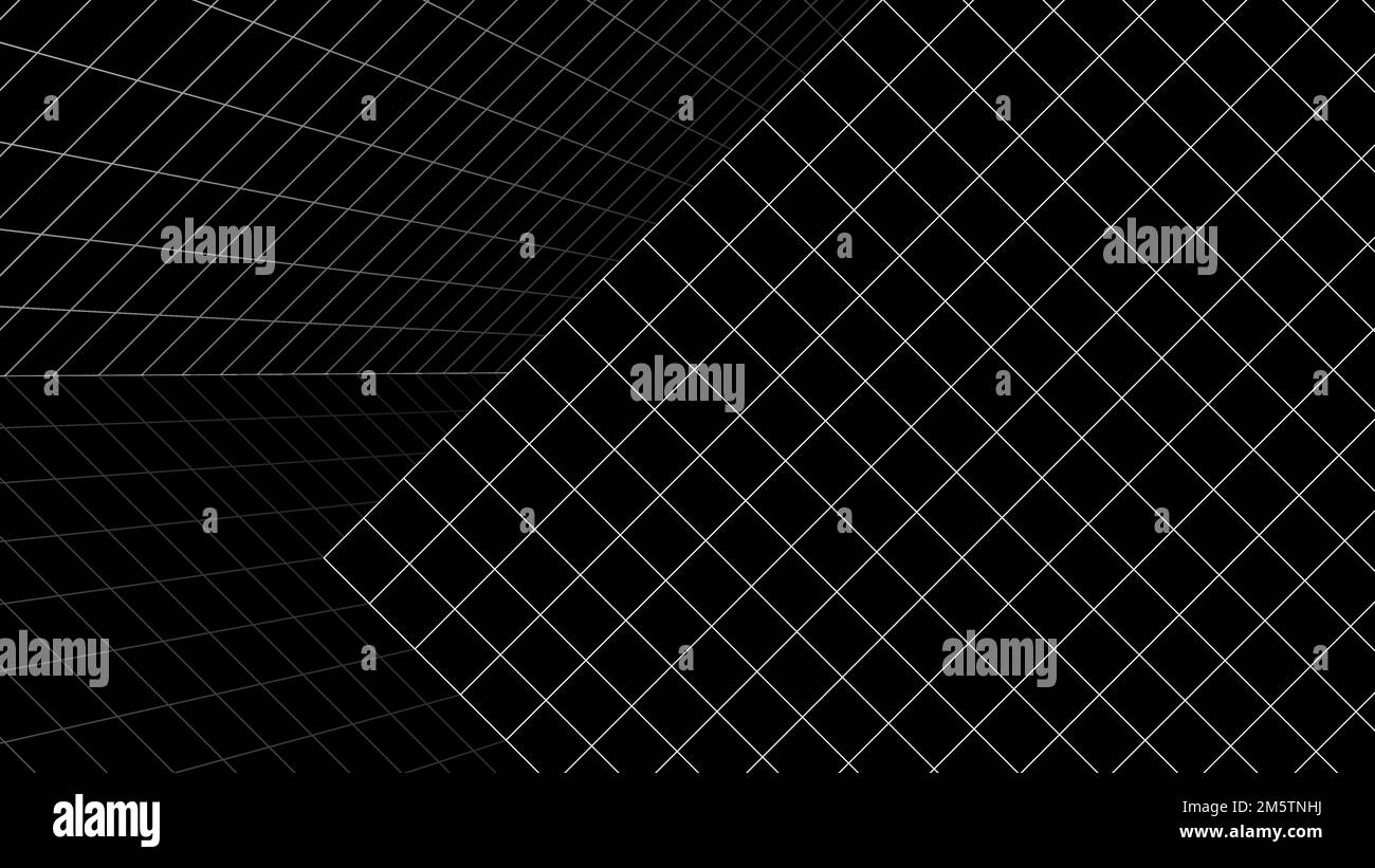 3D wireframe grid room background vector Stock Vector Image & Art - Alamy