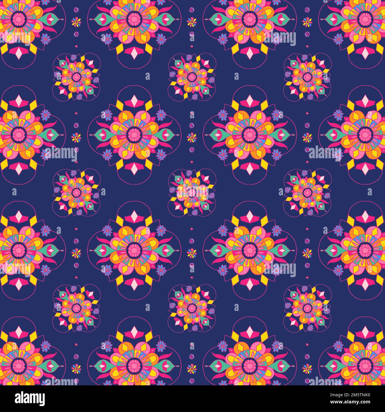 Indian mandala vector rangoli pattern background Stock Vector Image ...