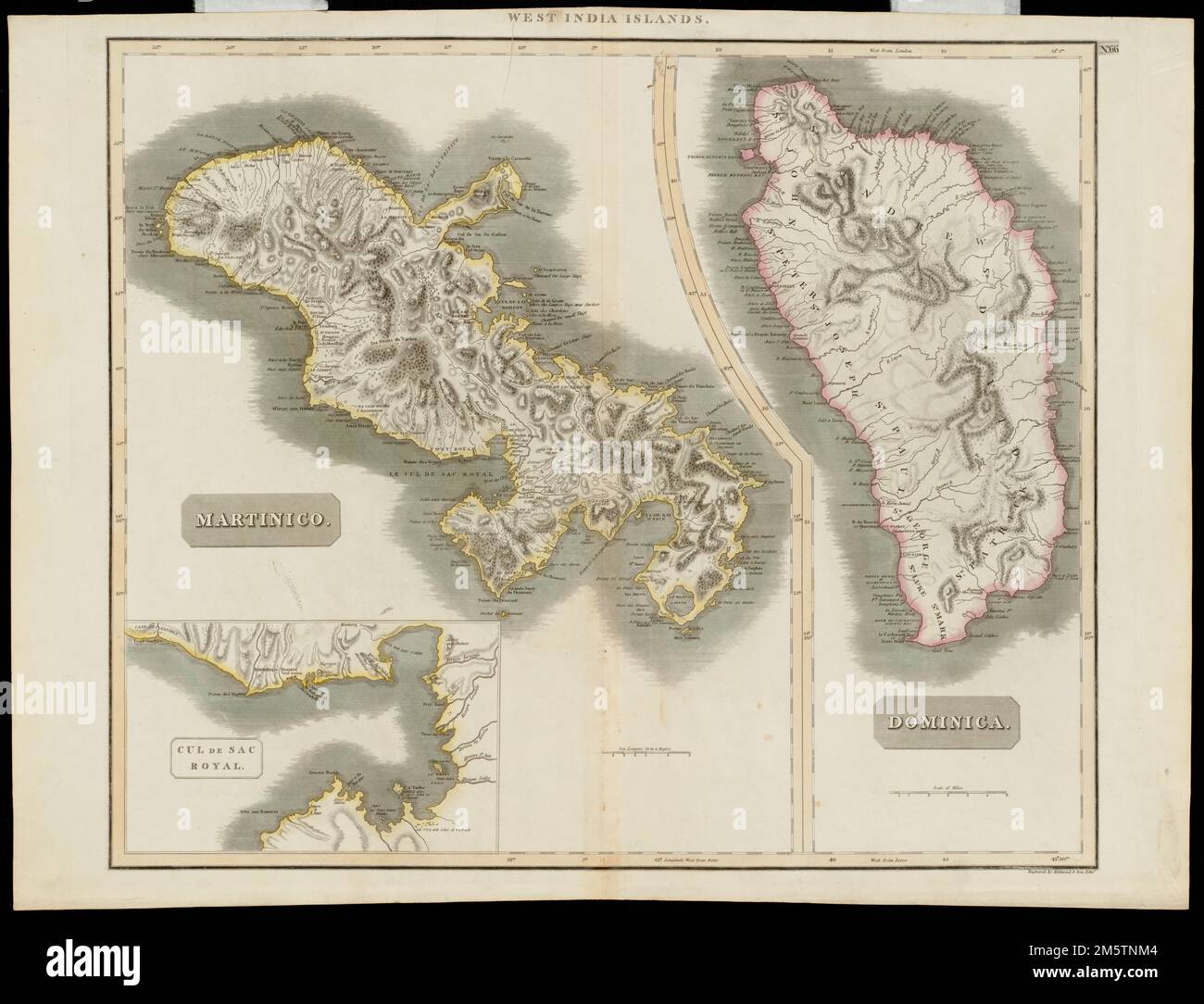 Map of dominica hi-res stock photography and images - Alamy