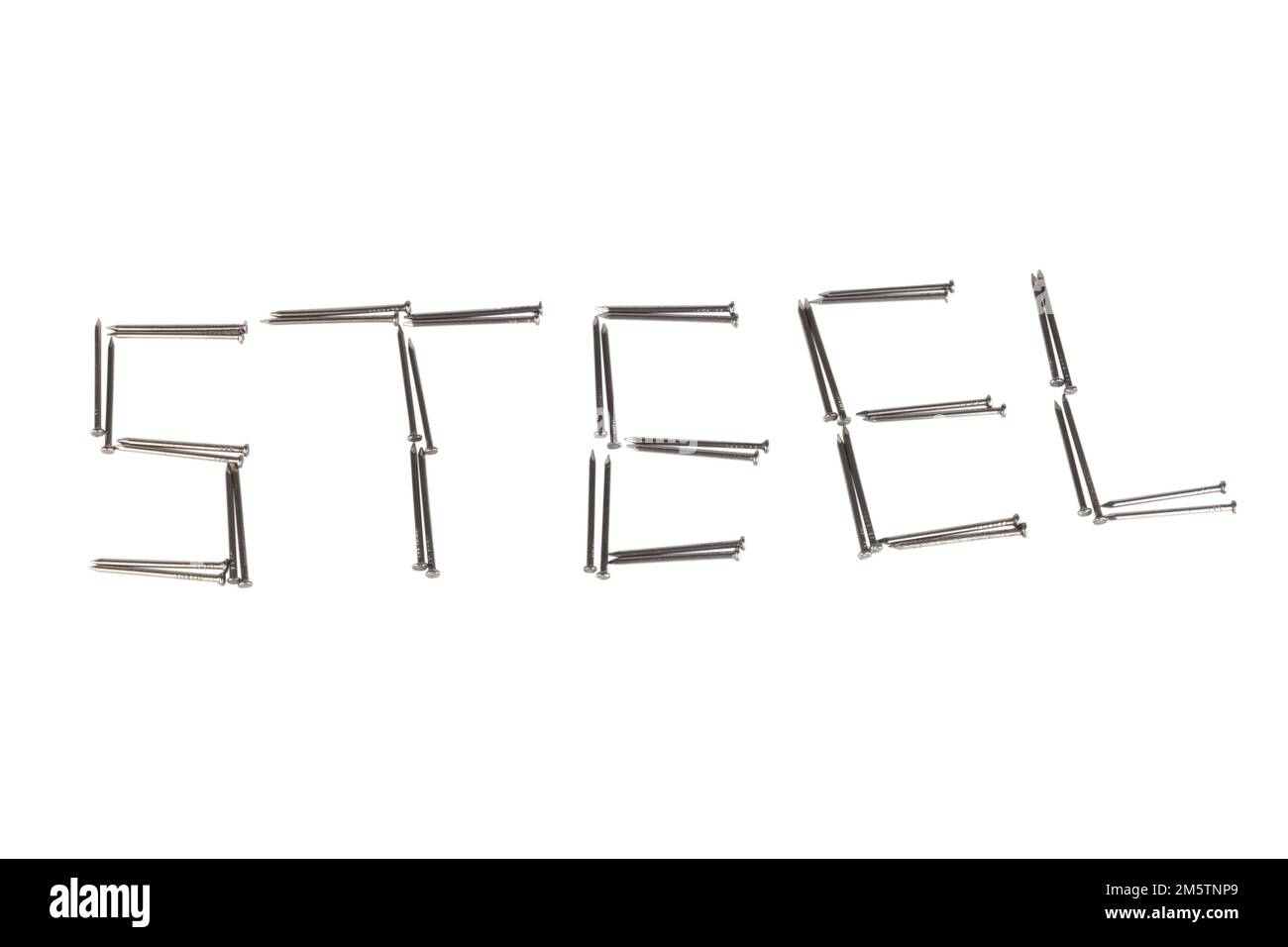 nail font isolated on white background Stock Photo - Alamy
