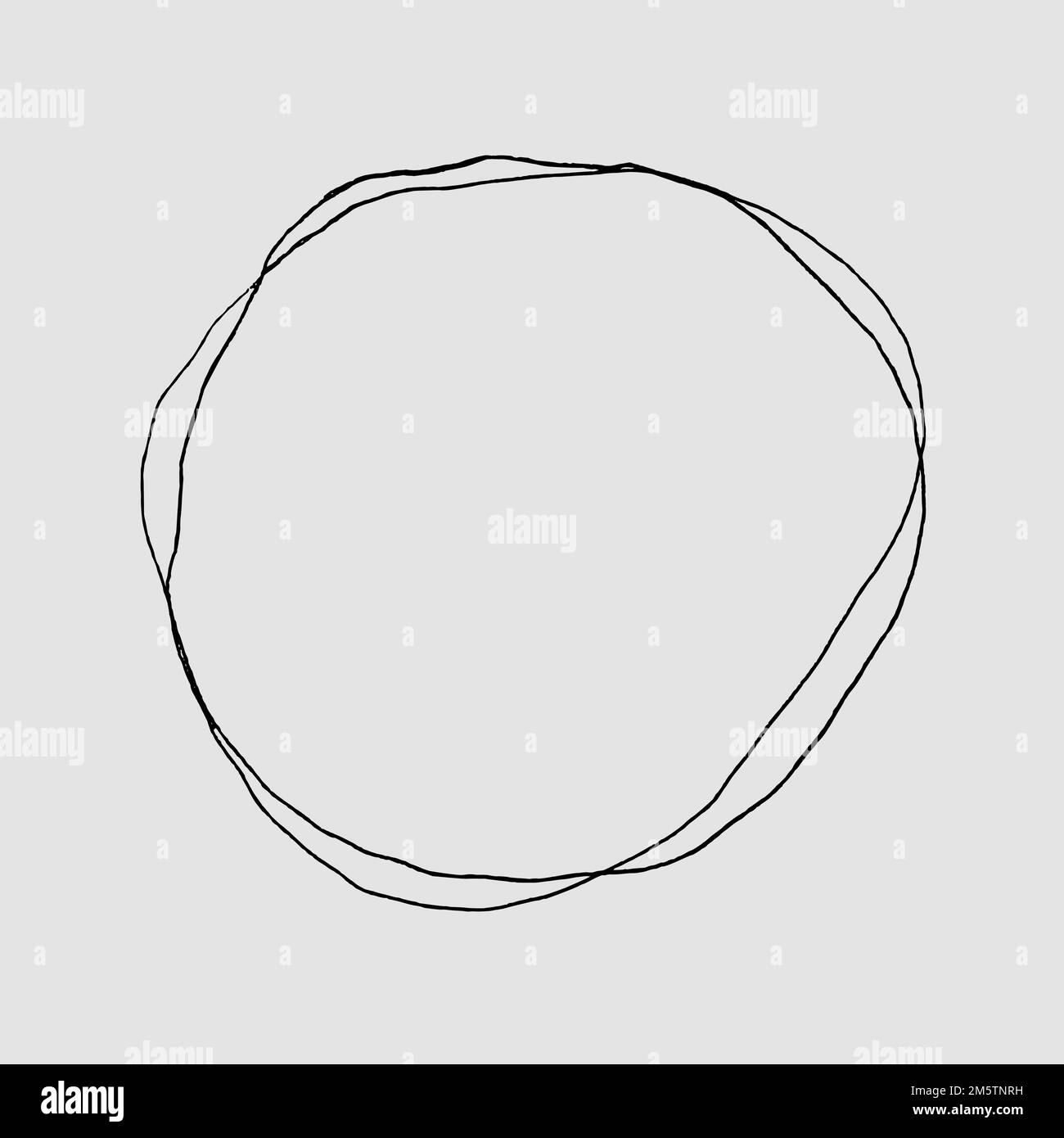 Scribble round line frame vector drawing Stock Vector Image & Art - Alamy
