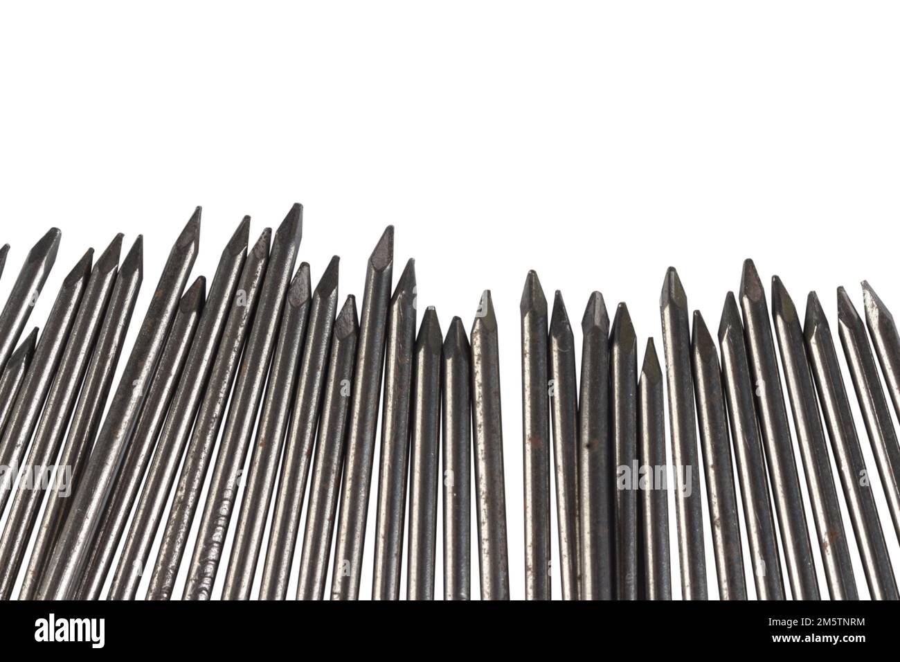 nail wall isolated on white background Stock Photo - Alamy