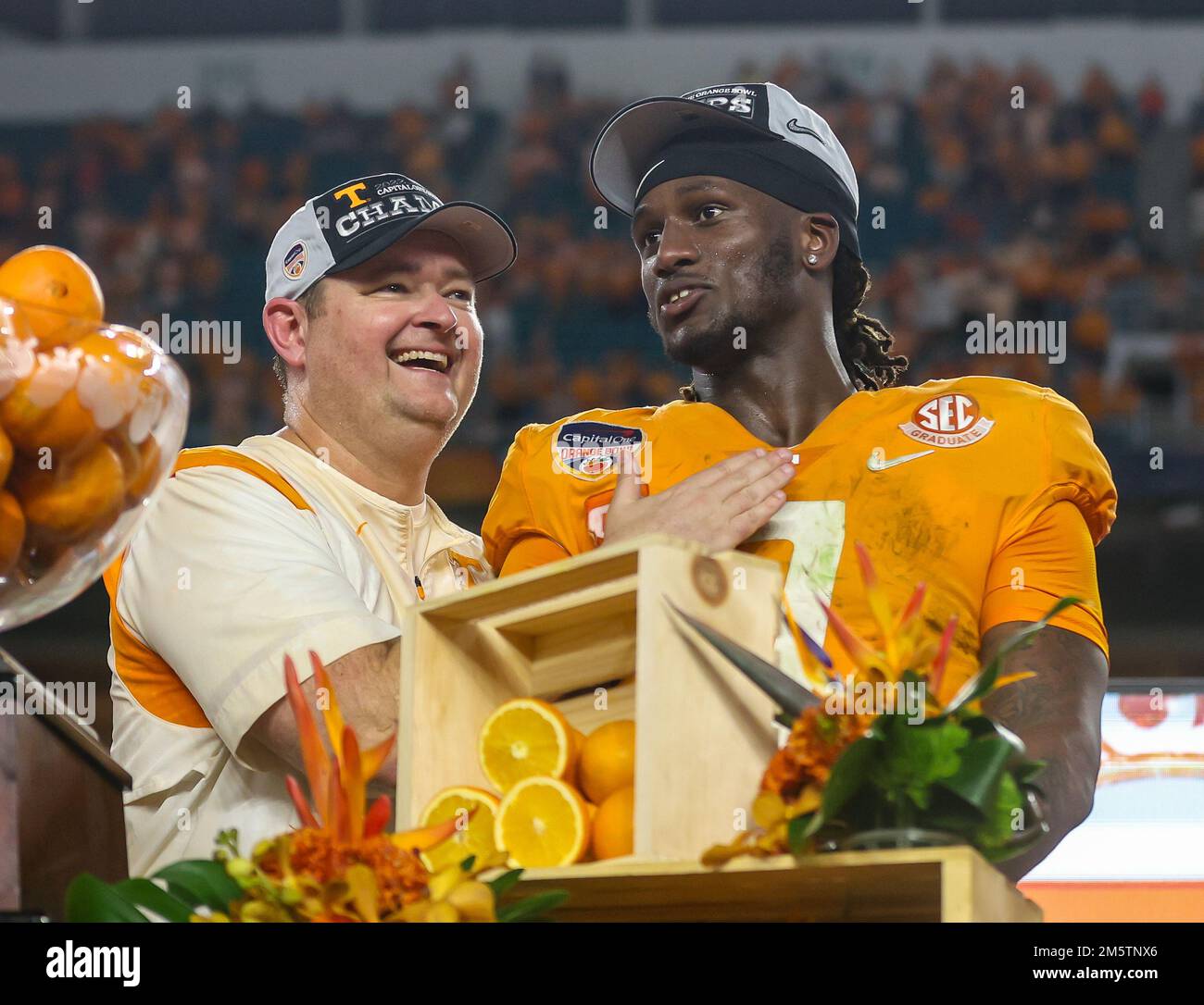 Miami Gardens, FL, USA. 30th Dec, 2022. Tennessee head coach Josh ...