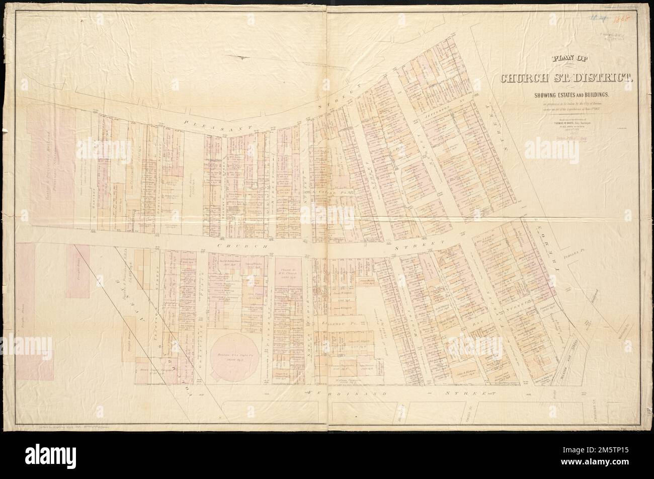 Plan of Church St. district, showing estates and buildings : as ...