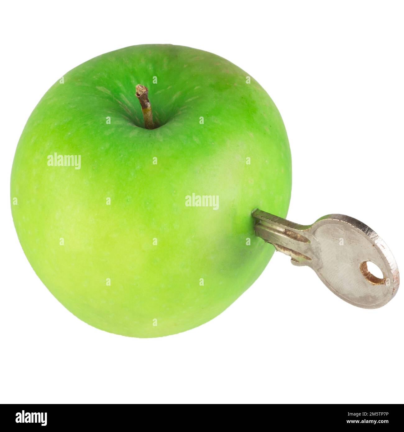 apple green key open isolated on white background Stock Photo - Alamy