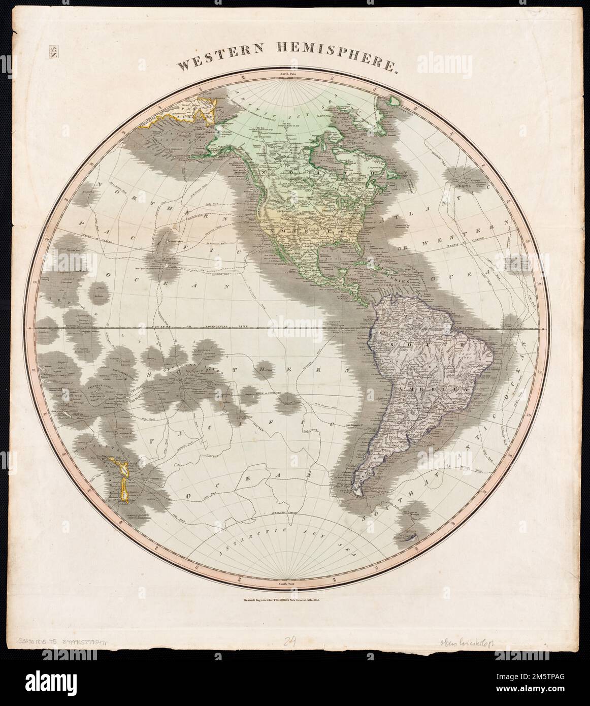 Western hemisphere map hi-res stock photography and images - Alamy