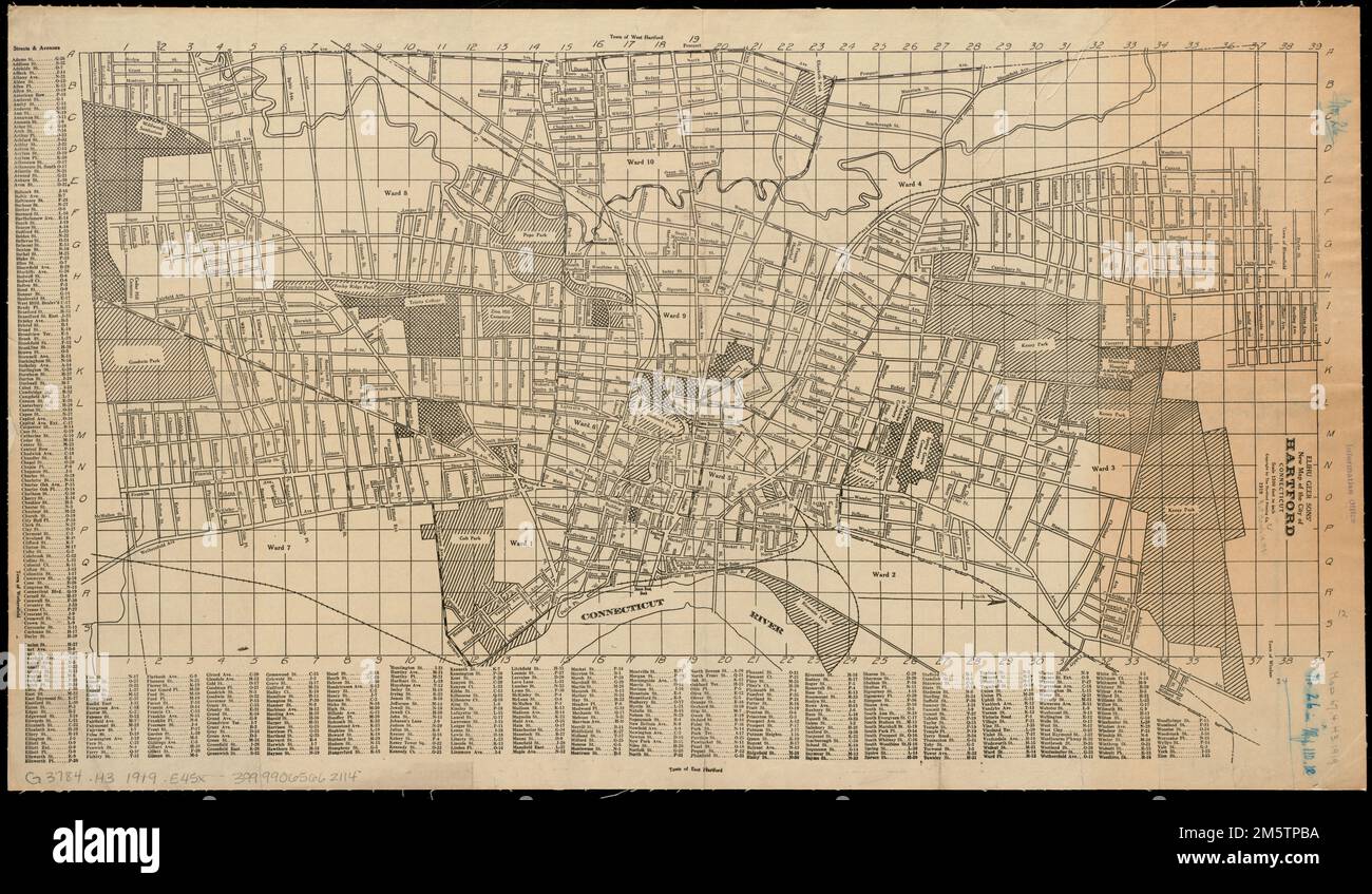 Hartford county map hi-res stock photography and images - Alamy