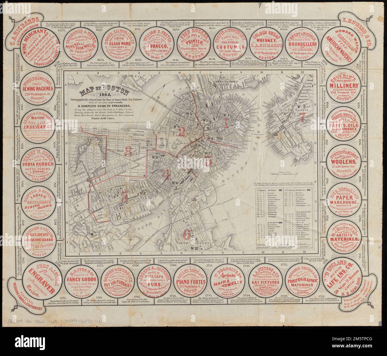 Map of Boston 1862 : photographically reduced from the plans of James ...