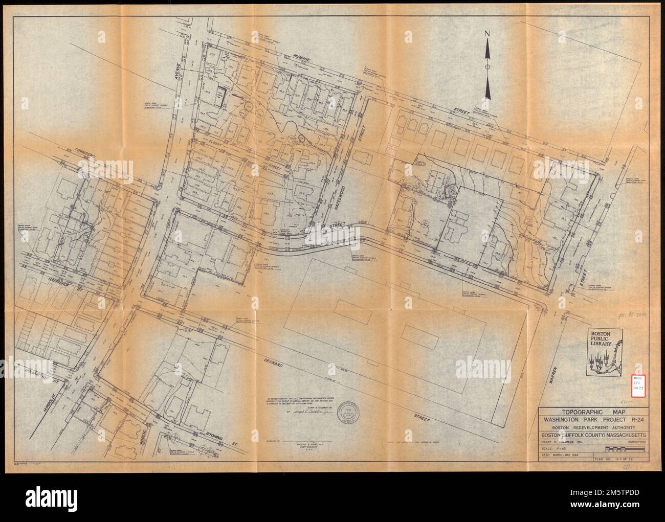 Topographic map, Washington Park project r-24. Relief shown by contours ...