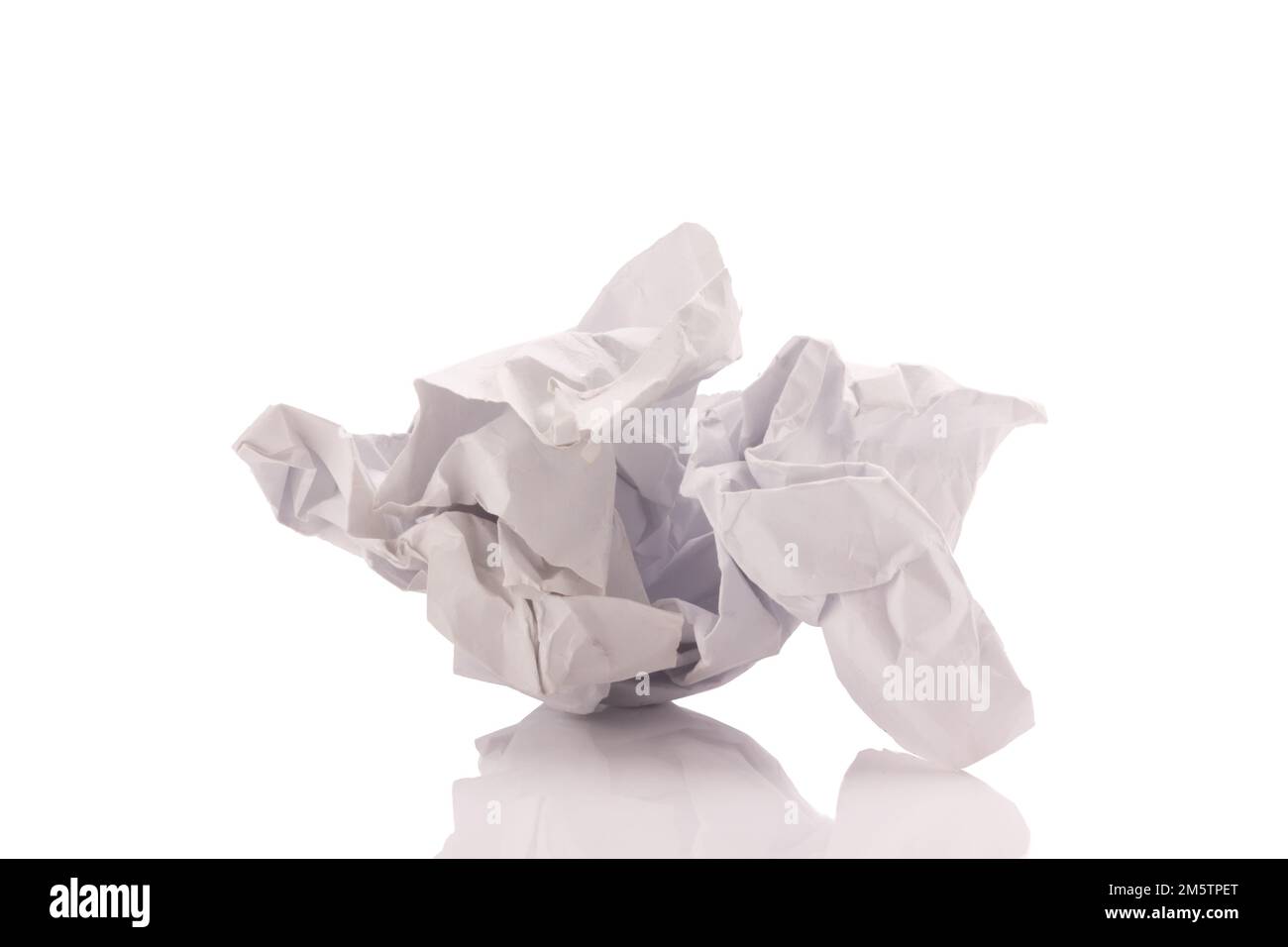 crumpled paper isolated on white background Stock Photo - Alamy