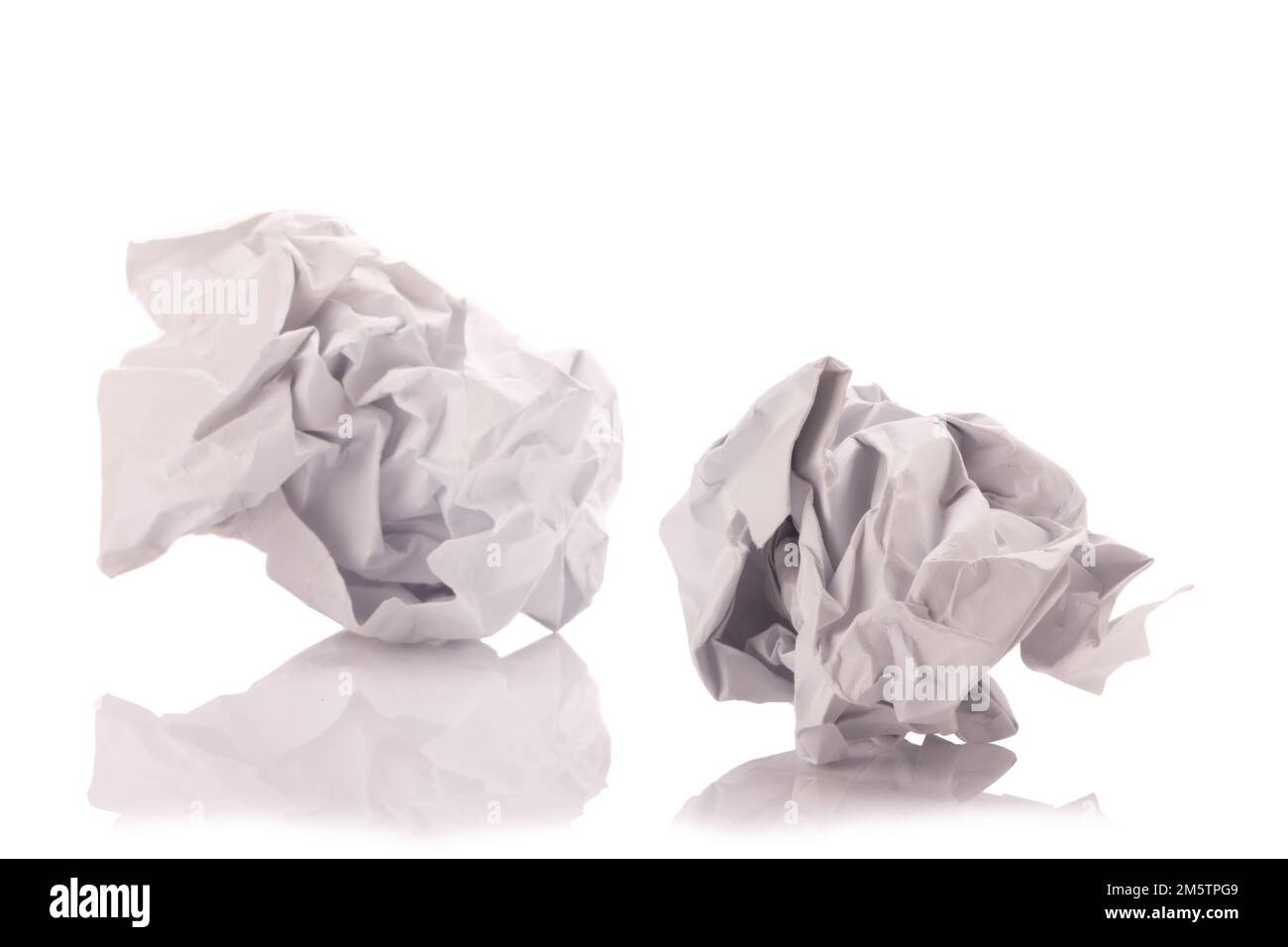 crumpled paper isolated on white background Stock Photo - Alamy