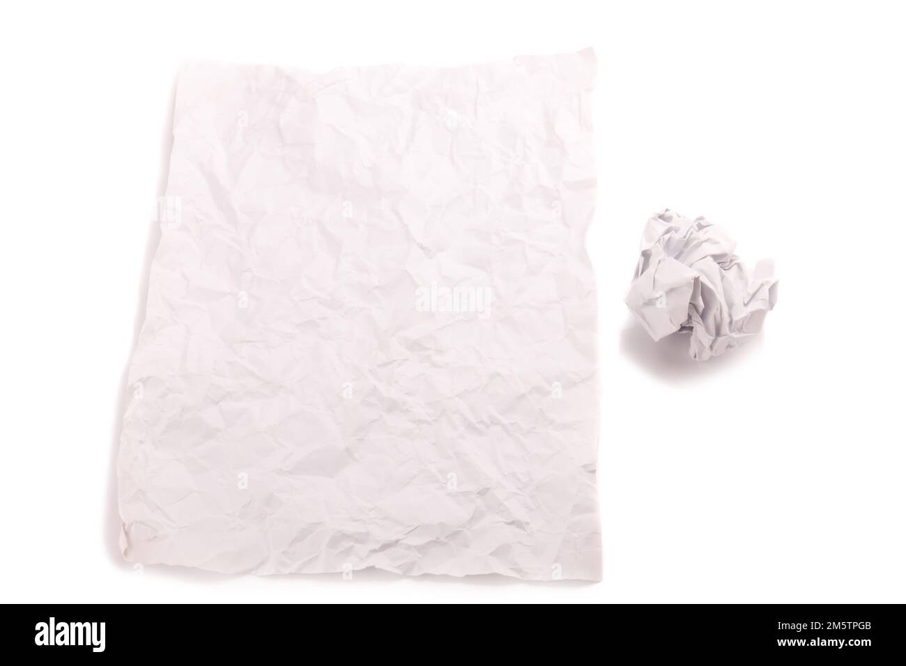 crumpled paper isolated on white background Stock Photo - Alamy