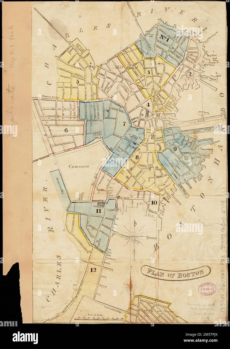Plan of Boston. Date estimated from development in the West End ...