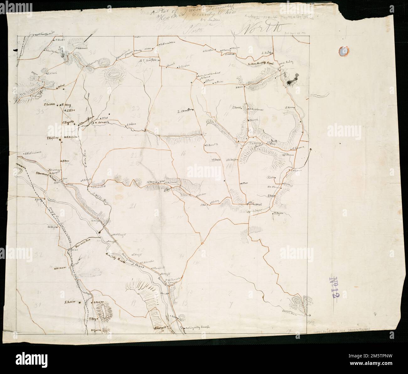 Hocking county map hi-res stock photography and images - Alamy