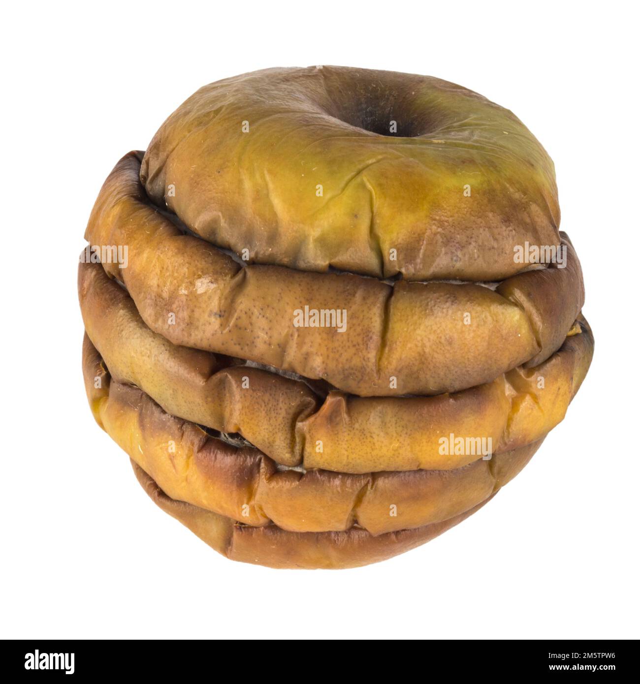 apple green dry rotten isolated white background Stock Photo - Alamy