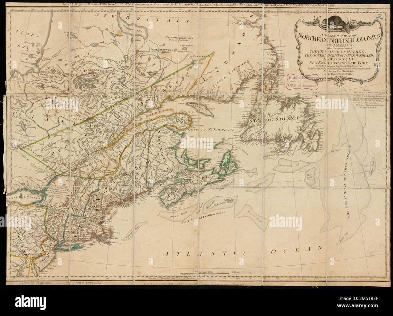Map of british american colonies hi-res stock photography and images ...