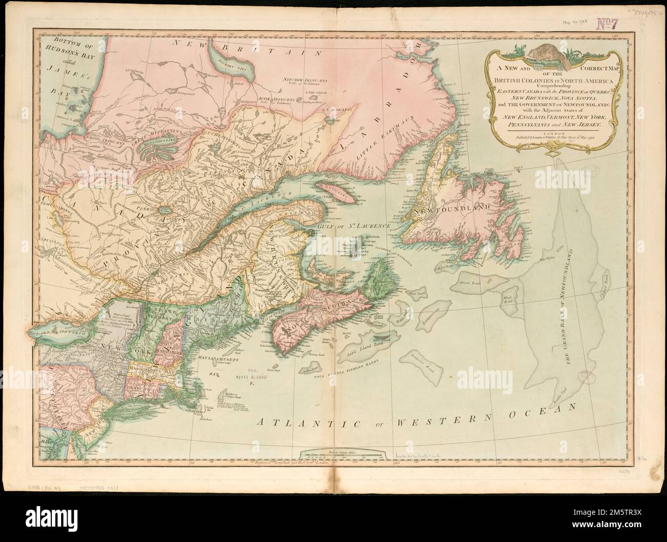 A New and correct map of the British colonies in North America ...