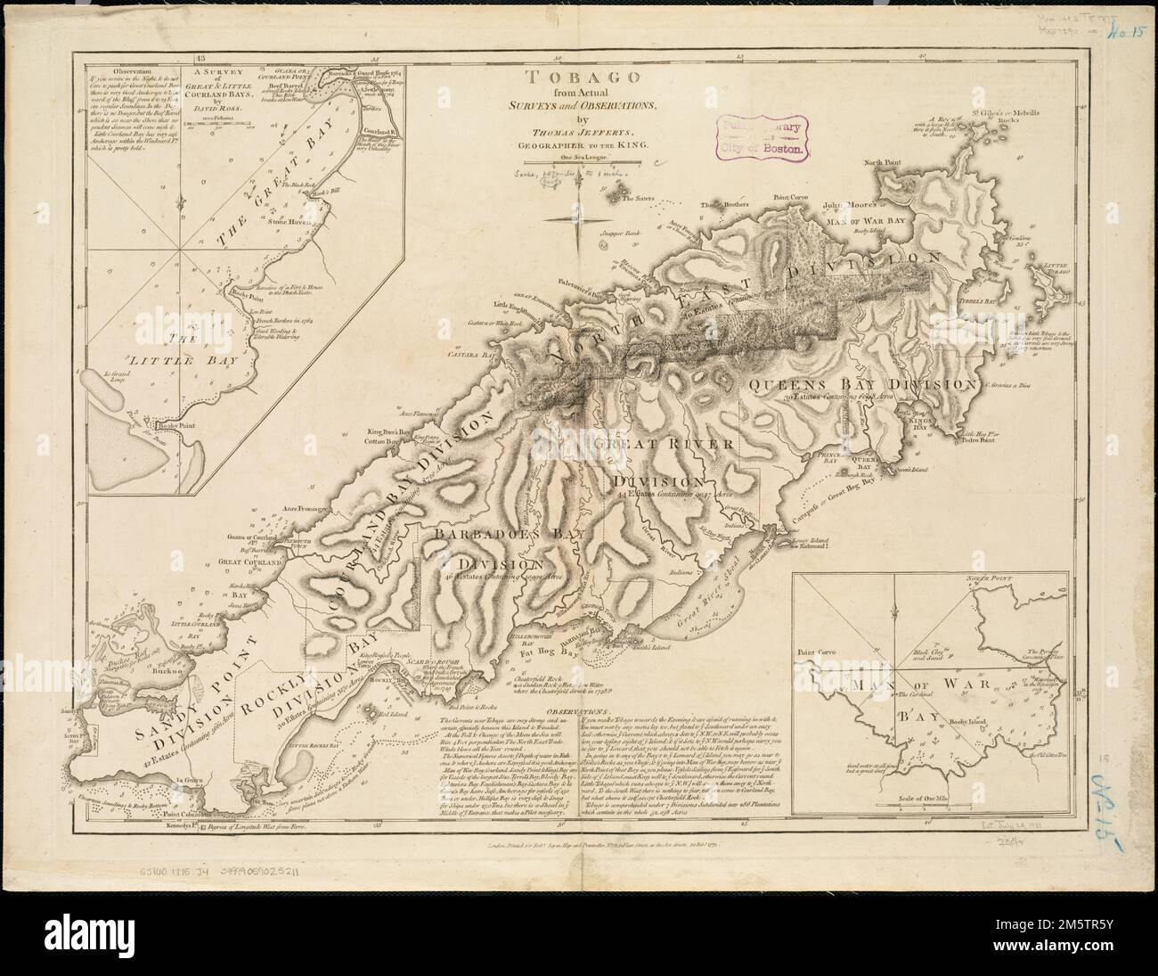 Tobago from actual surveys and observations. Relief shown by hachures ...