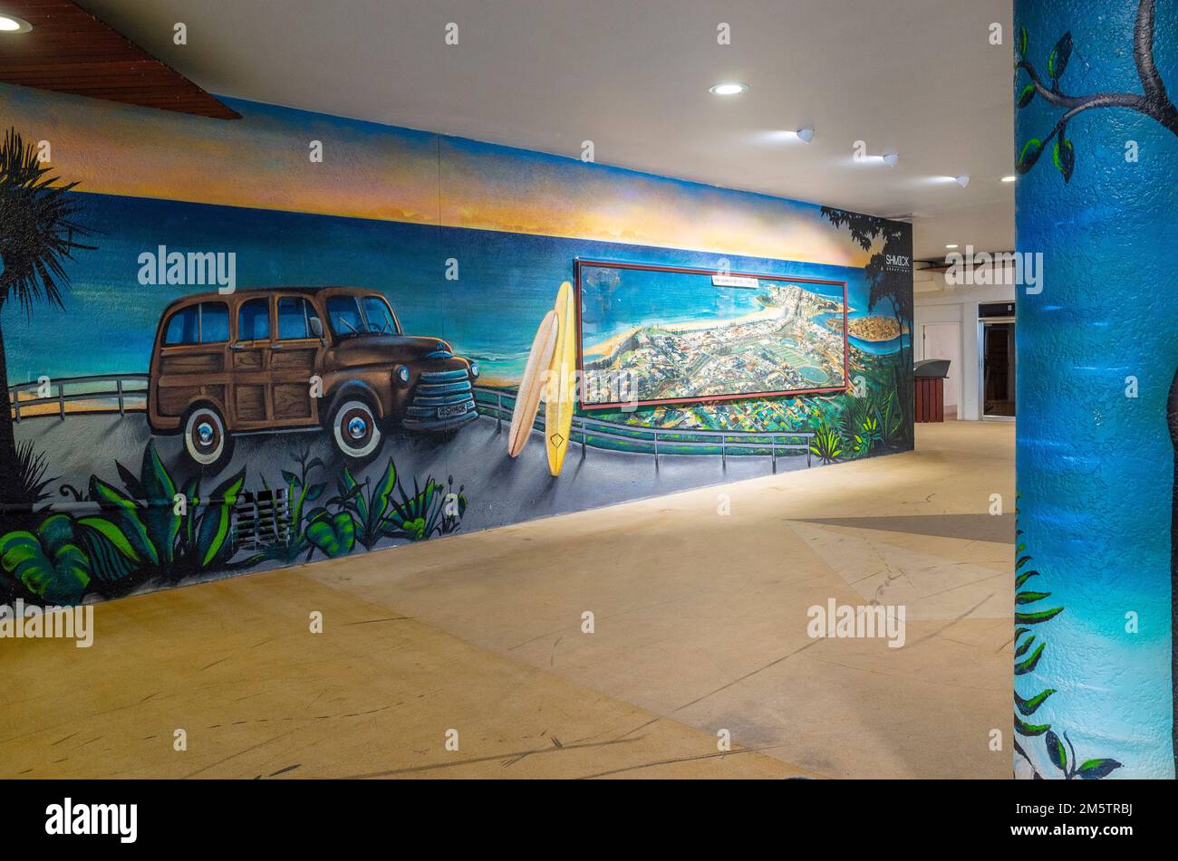 painted mural at Coollangatta, gold coast, queensland, australia Stock ...