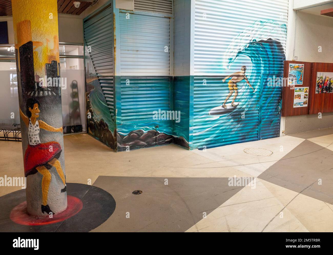 painted mural at Coollangatta, gold coast, queensland, australia Stock ...
