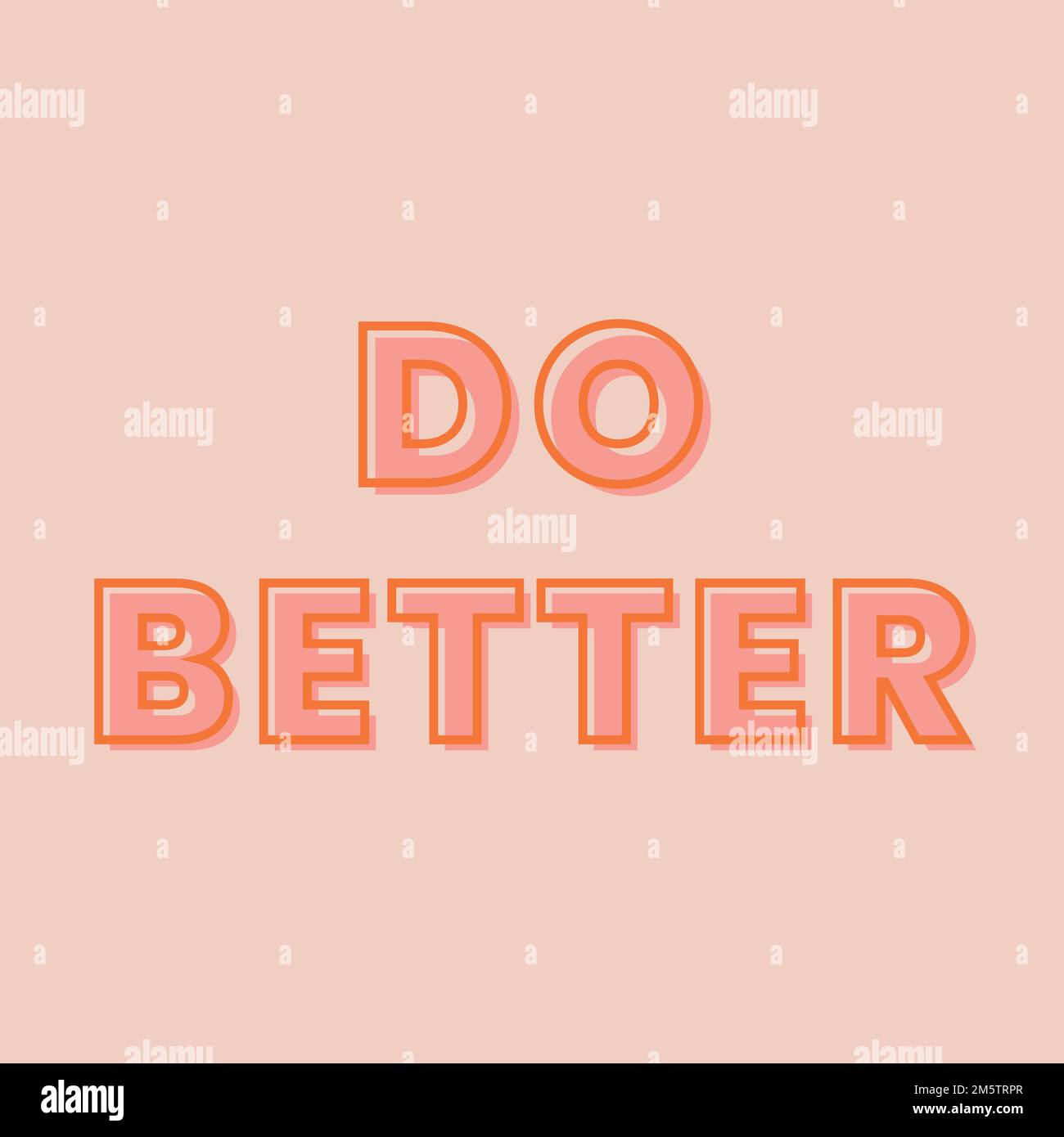 Do better typography on a pastel peach background vector Stock Vector ...