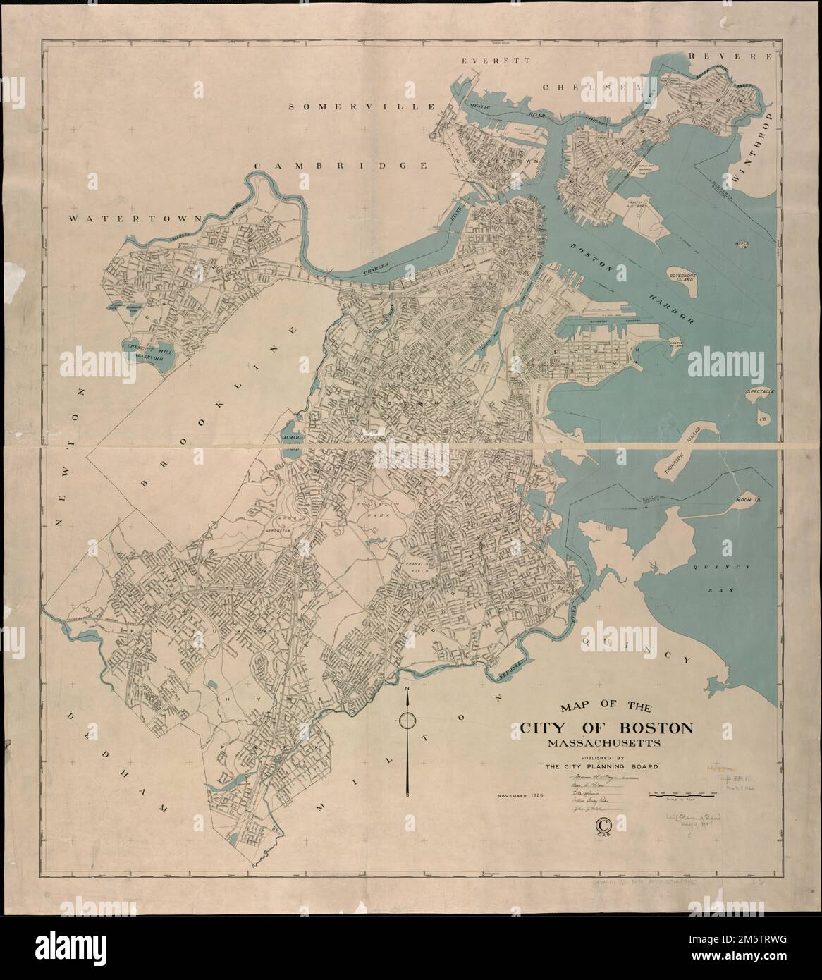 Map of the city of Boston Massachusetts.... , Massachusetts , Suffolk ...