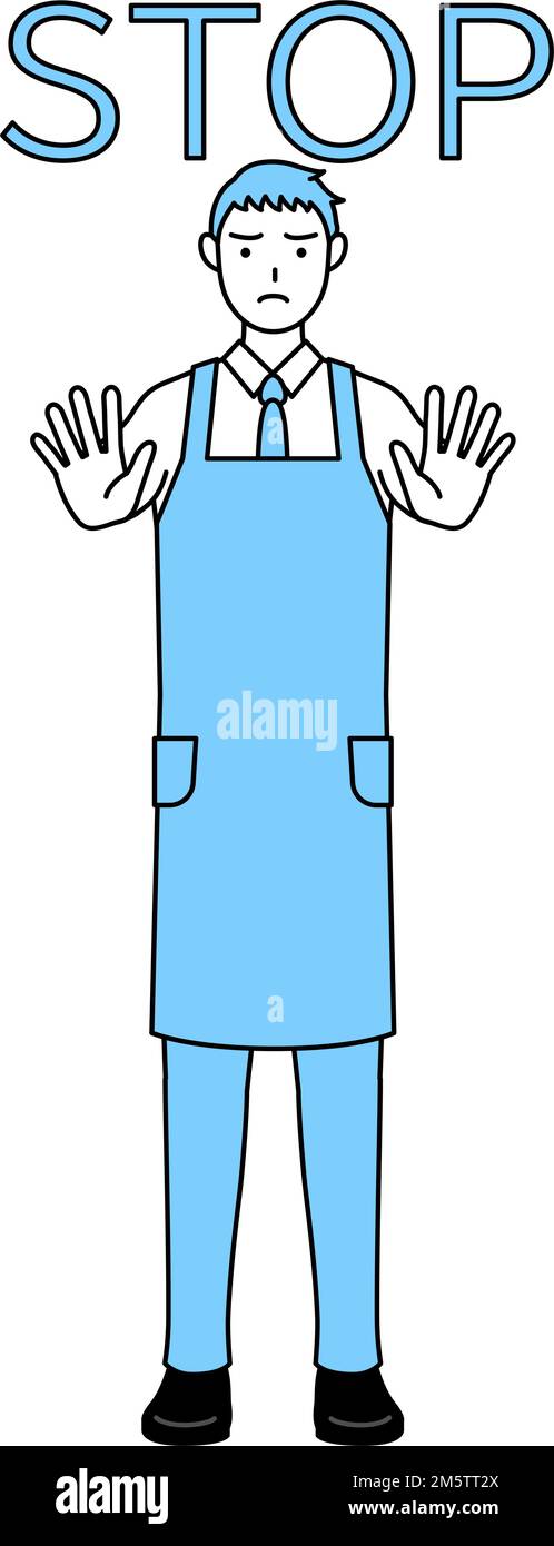 Man signaling to stop Stock Vector Images - Alamy