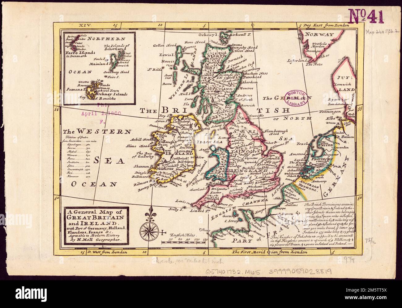 A general map of Great Britain and Ireland : with part of Germany ...