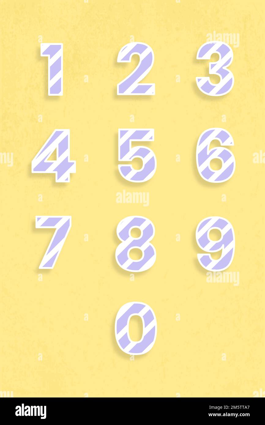 123 set typography vector Stock Vector Image & Art - Alamy