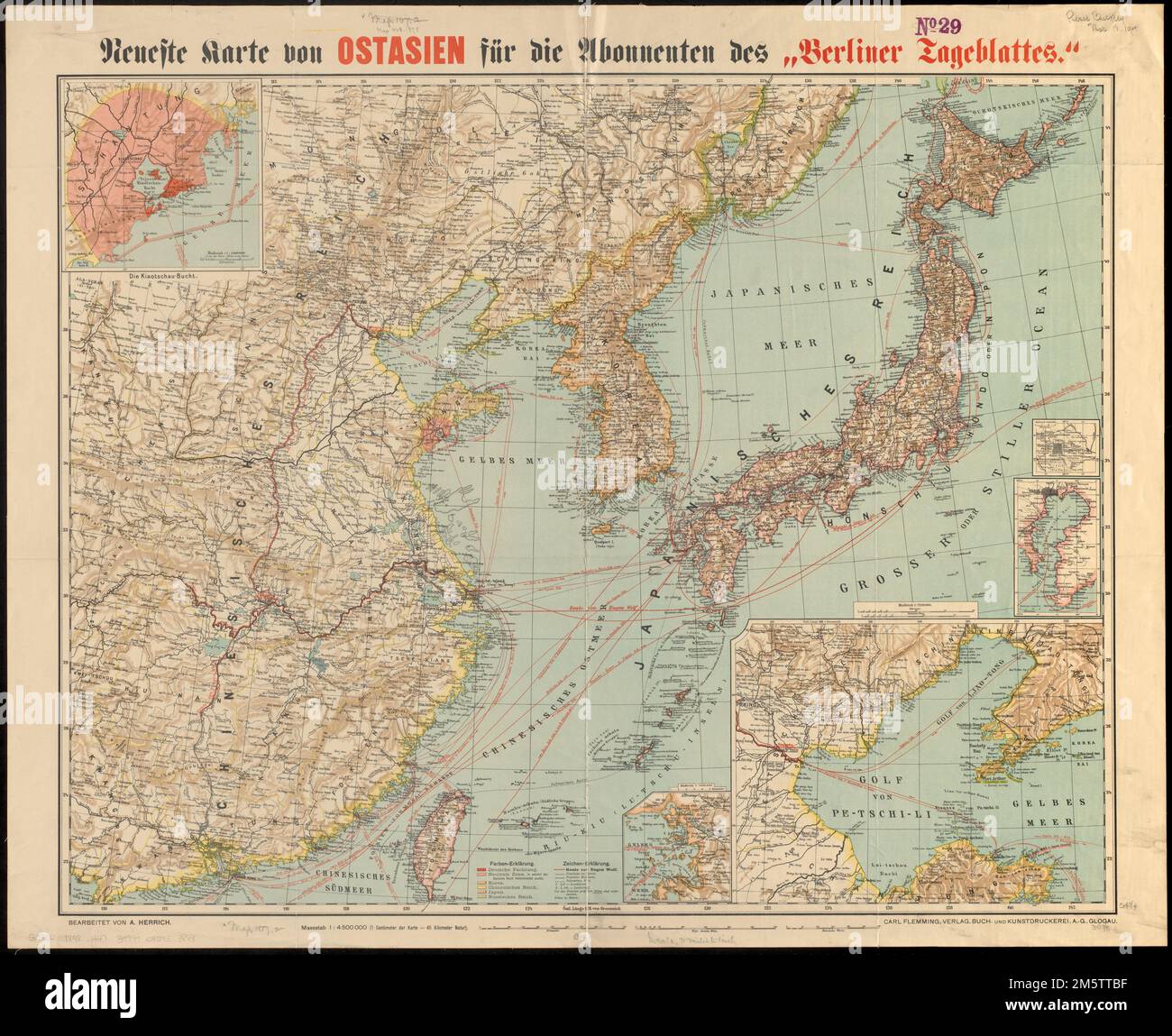 Neueste karte von Ostasien für die abonnenten des "Berliner Tageblattes ...