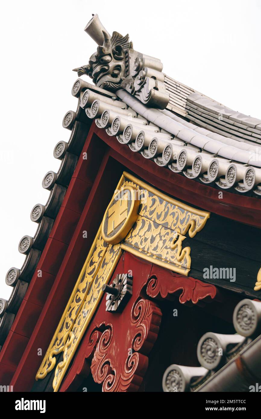 Ornamental designs of the ancient temple at Ueno Park Stock Photo - Alamy