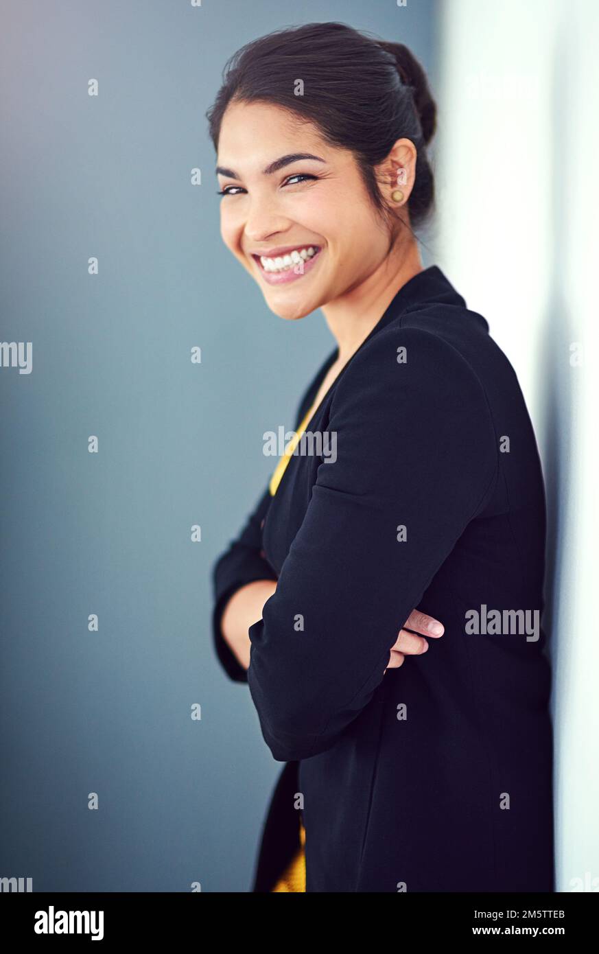 Confidence is the key to success. Studio portrait of an attractive ...