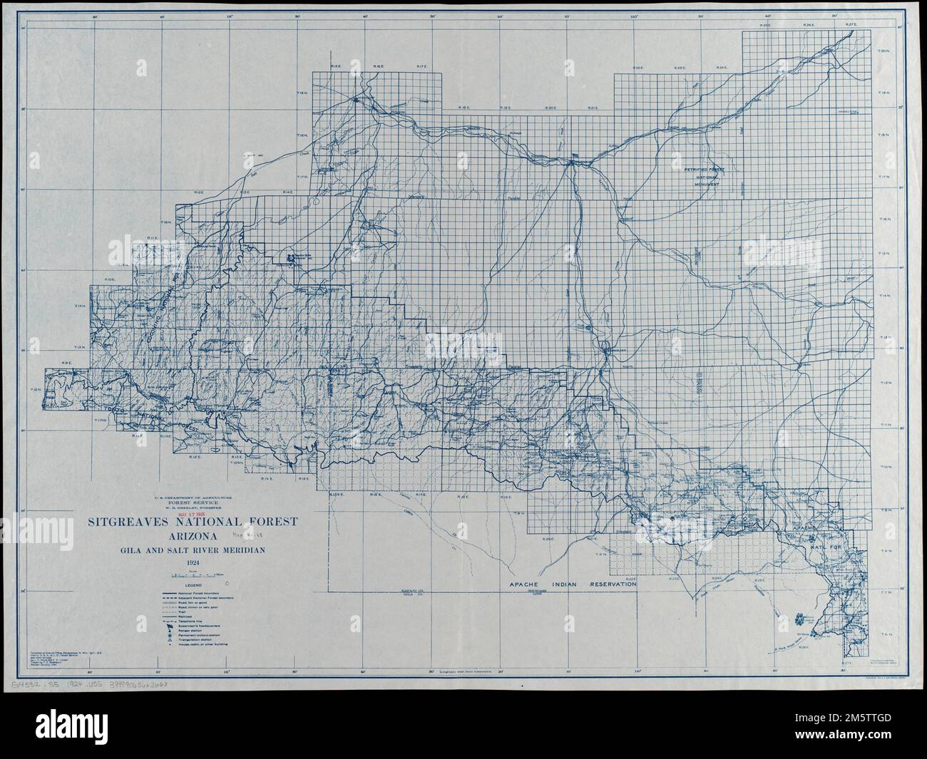 Sitgreaves National Forest, Arizona. Relief shown by contours and spot ...