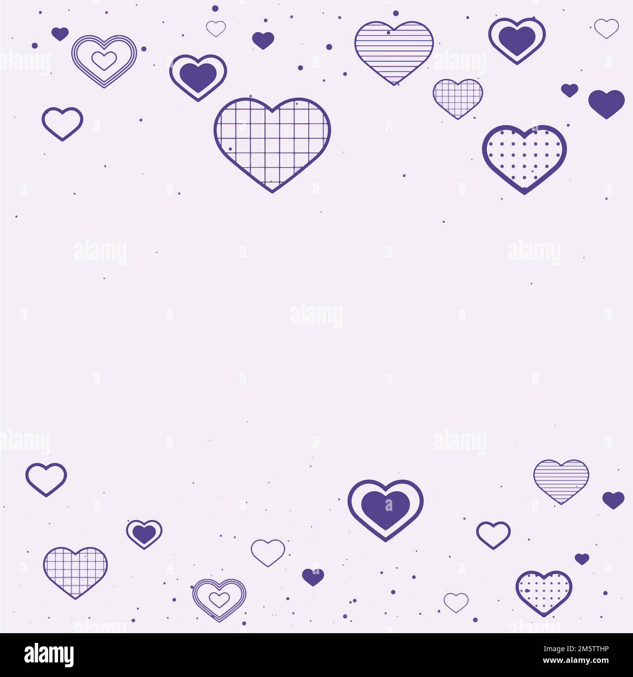 Vector purple border decorated with hearts Stock Vector Image & Art - Alamy