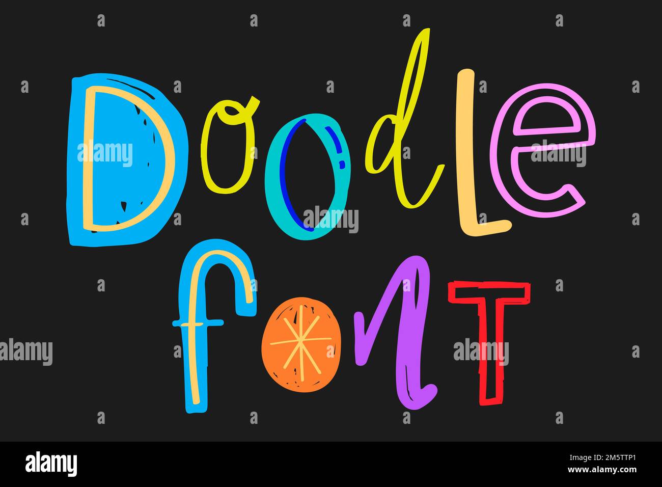 Letters vector doodle font style colorful Stock Vector Image & Art - Alamy