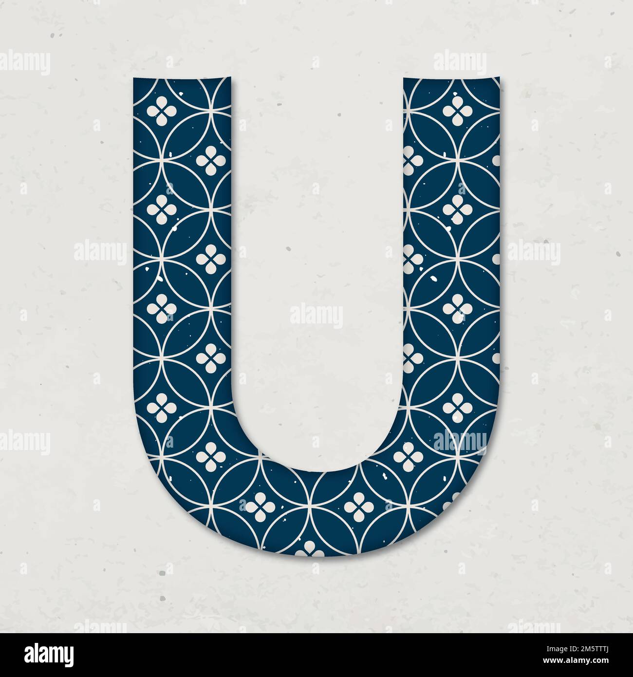 Shippo letter u Japanese vector blue pattern typography Stock Vector ...