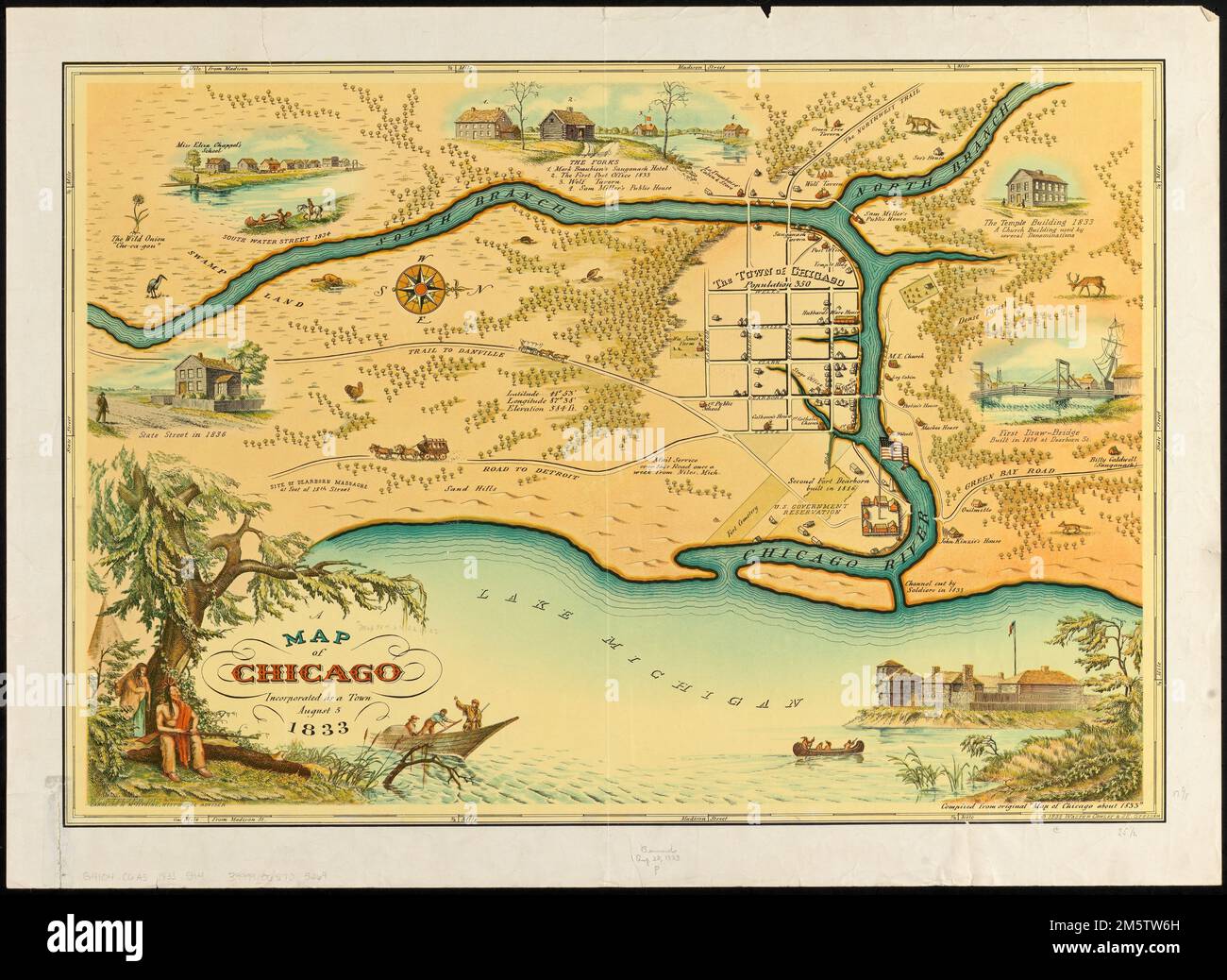 A map of Chicago : incorporated as a town August 5, 1833. Relief shown ...