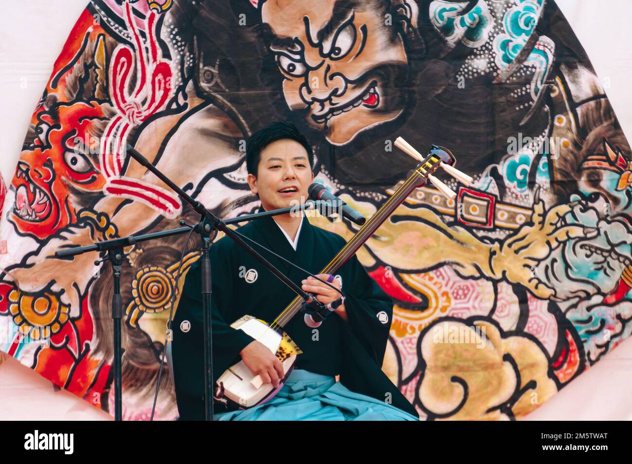 A traditional musician performing in an event during culture day Stock ...