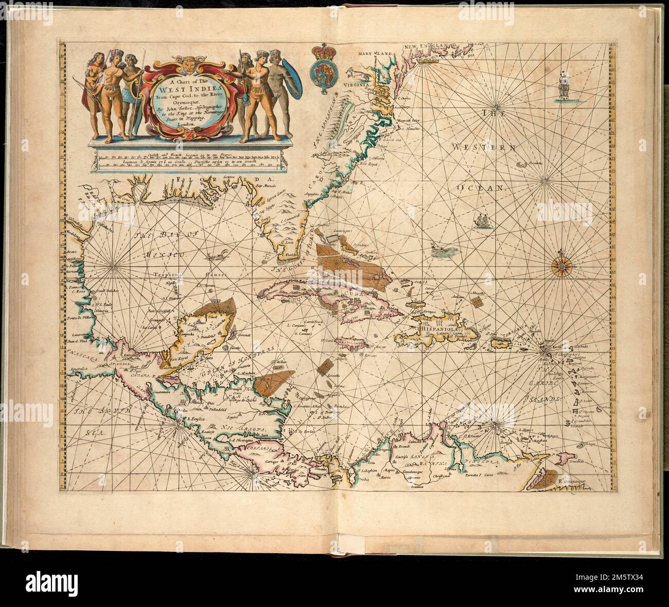 A chart of the West Indies from Cape Cod to the River Oronoque. Relief ...